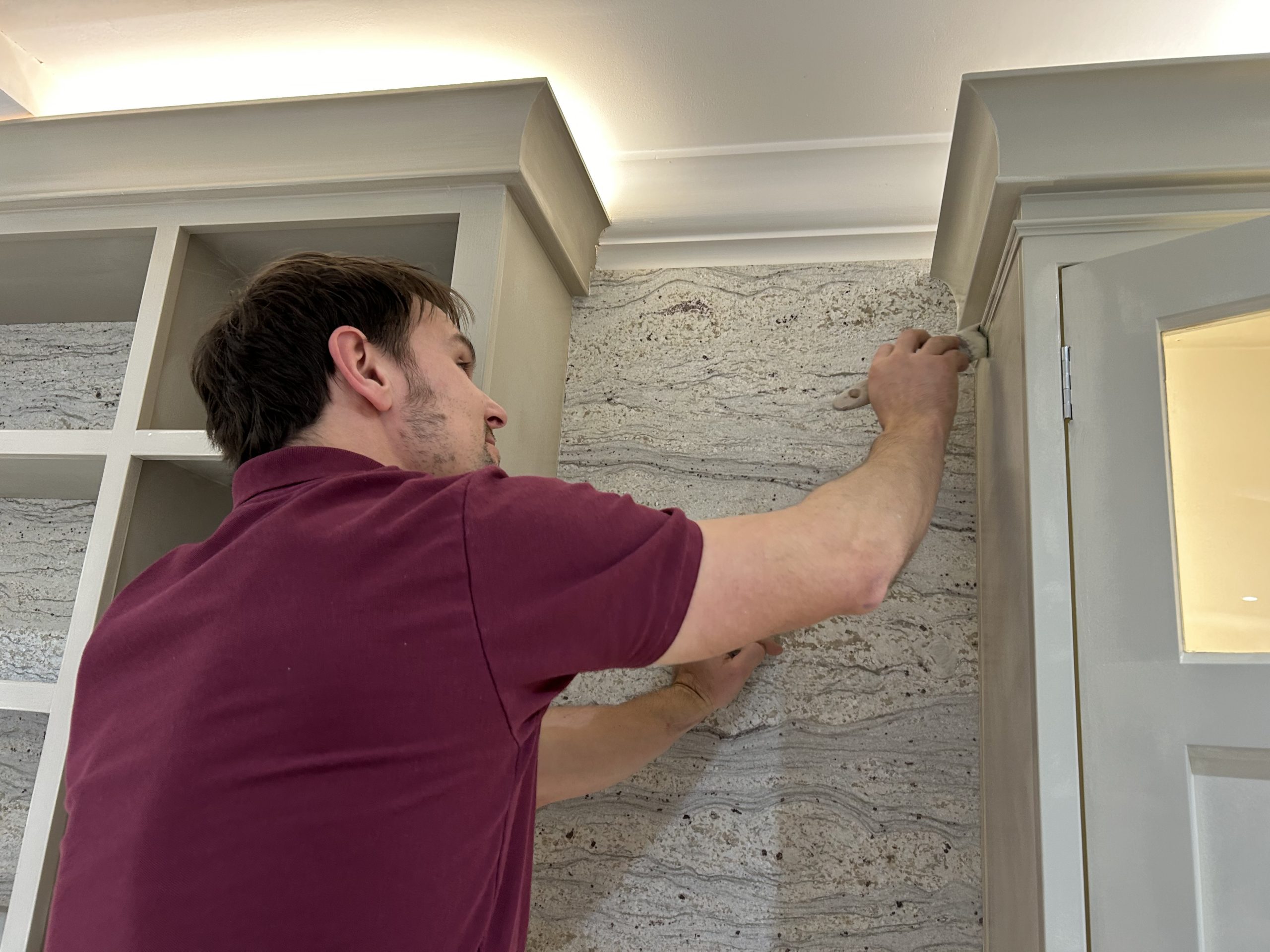 Hand painting our main display - Jeremy Wood